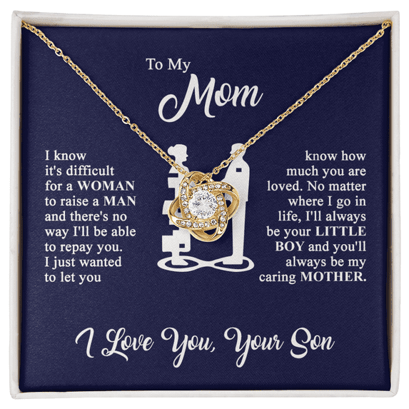 To My Mom I Love You Gold Elegant Necklace A Meaningful Necklace ...