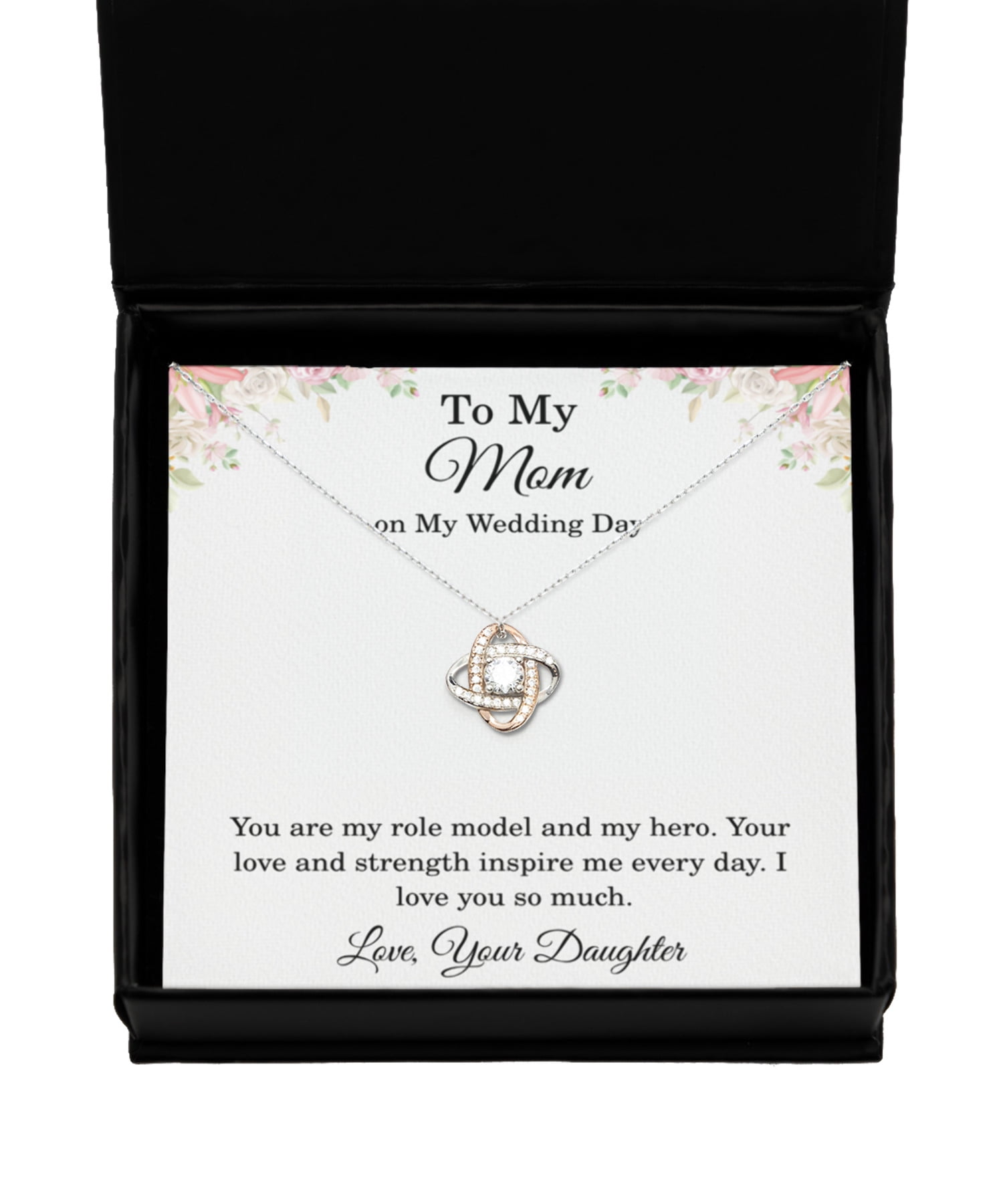 To My Mom on My Wedding Day Necklace Role Model And Hero 925 Sterling ...
