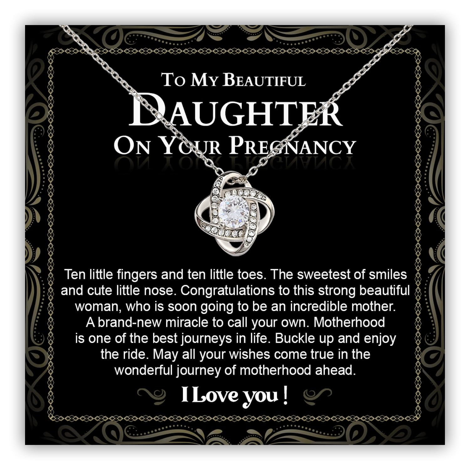To My Pregnant Daughter: Mom-To-Be Necklace - First Time Mom Pregnancy ...