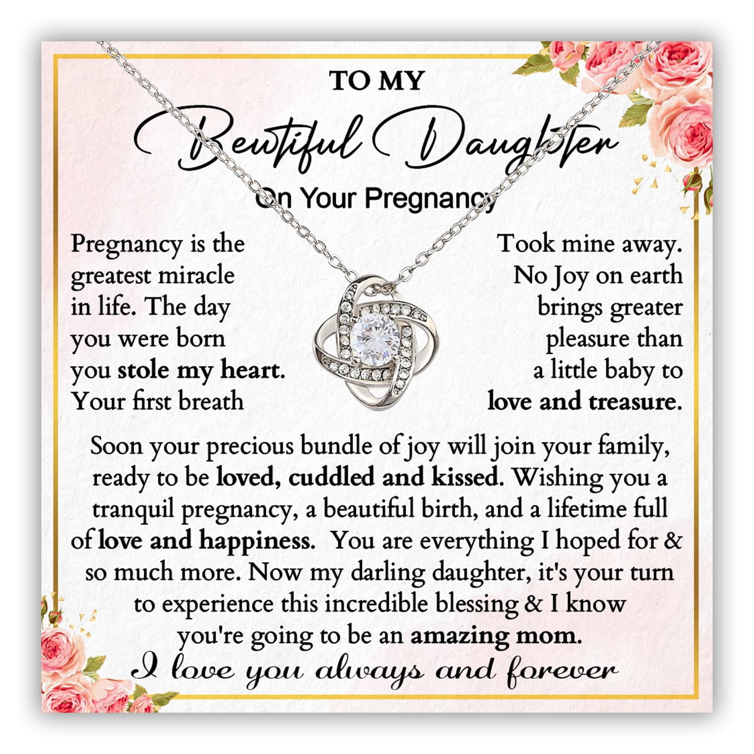 To My Pregnant Daughter Necklace - Mom & Dad'S, First Time Mom ...
