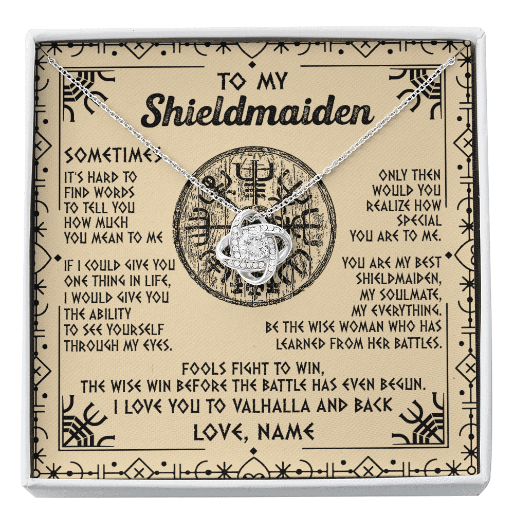 To My Shieldmaiden Necklace Viking Vintage I Love You to Valhalla ...