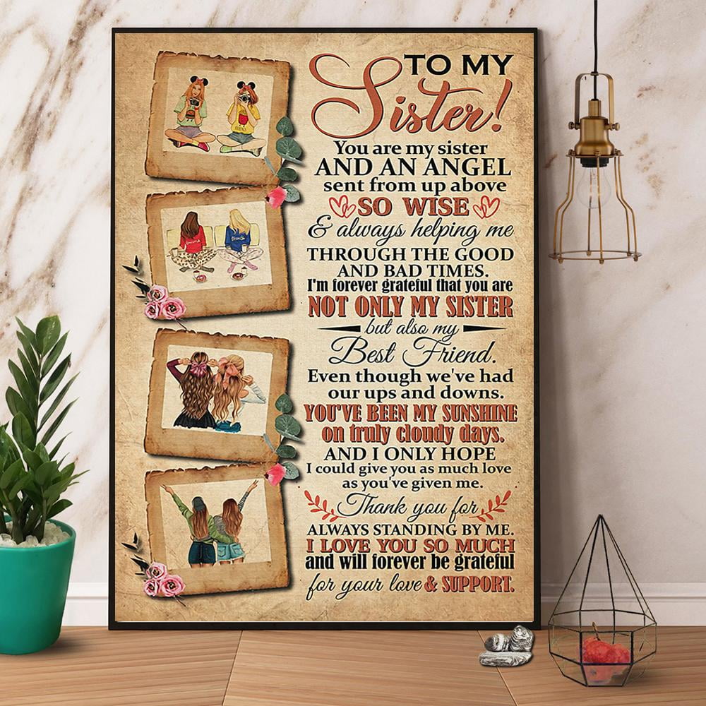 To My Sister I Love You So Much Paper Poster No Frame Matte Wall Art ...