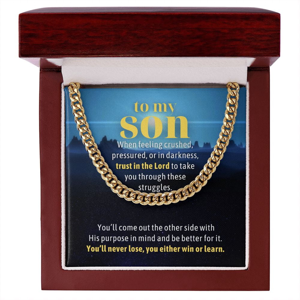 To My Son Gift Trust in the Lord Encouragement Gift from Mom or Dad ...