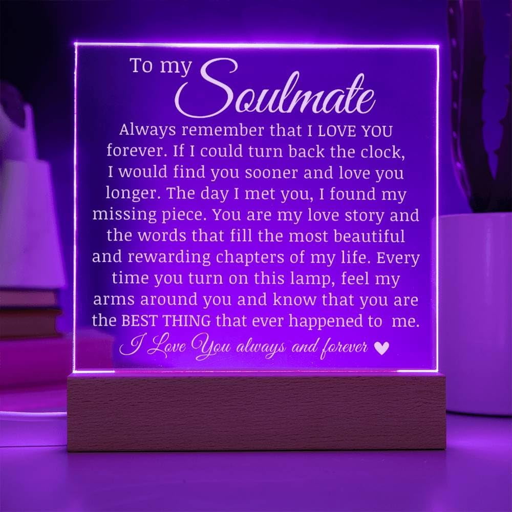 To My Soulmate - Acrylic Plaque with LED Lights, Gift for Significant ...