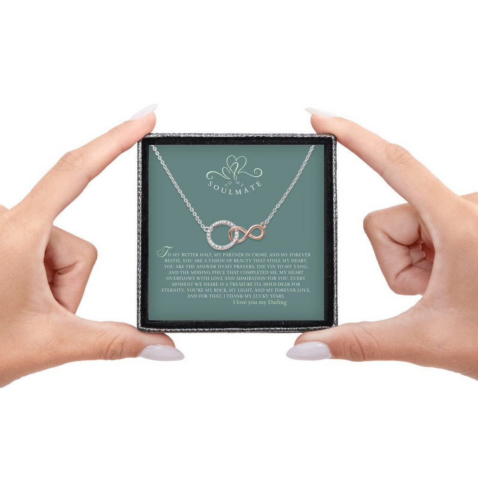 To My Soulmate gift Infinite Bond Infinity Circle Necklace. Gift to her ...