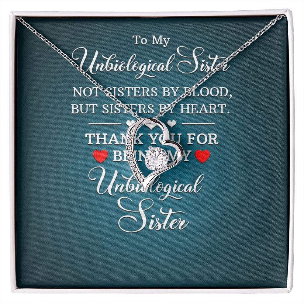 To My Unbiological Sister Not Sister by Blood Forever Necklace w ...