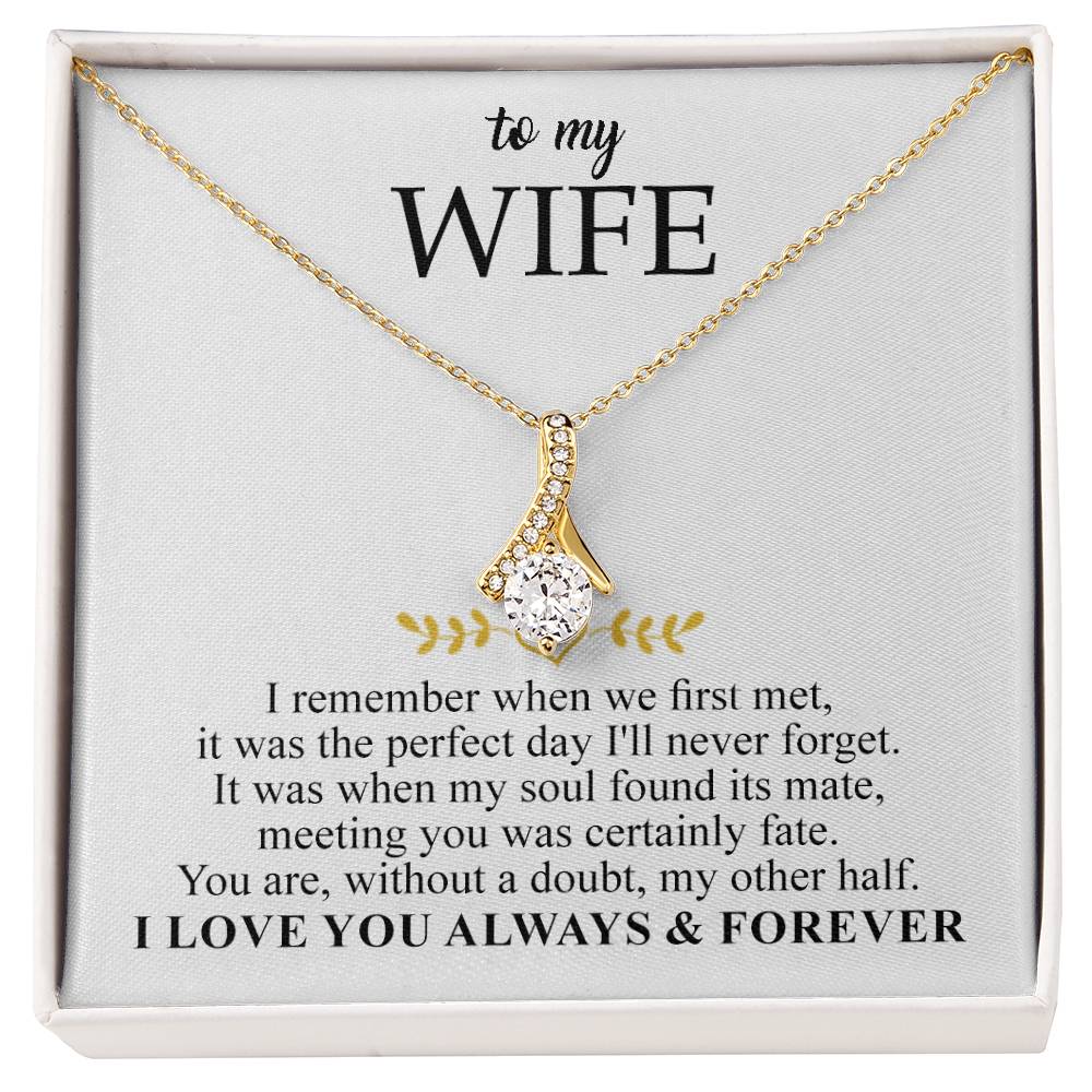 To My Wife - Alluring Necklace, Alluring Beauty Necklace, 14k White ...
