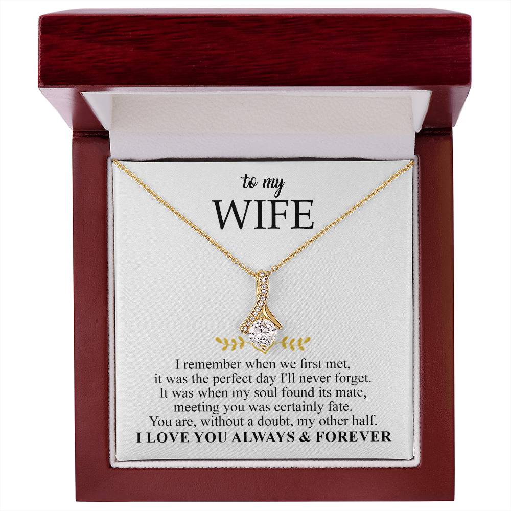 To My Wife - Alluring Necklace, Alluring Beauty Necklace, 14k White ...