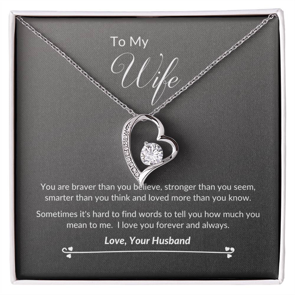To My Wife - Forever & Always - Necklace, Forever Love Necklace, 14K ...