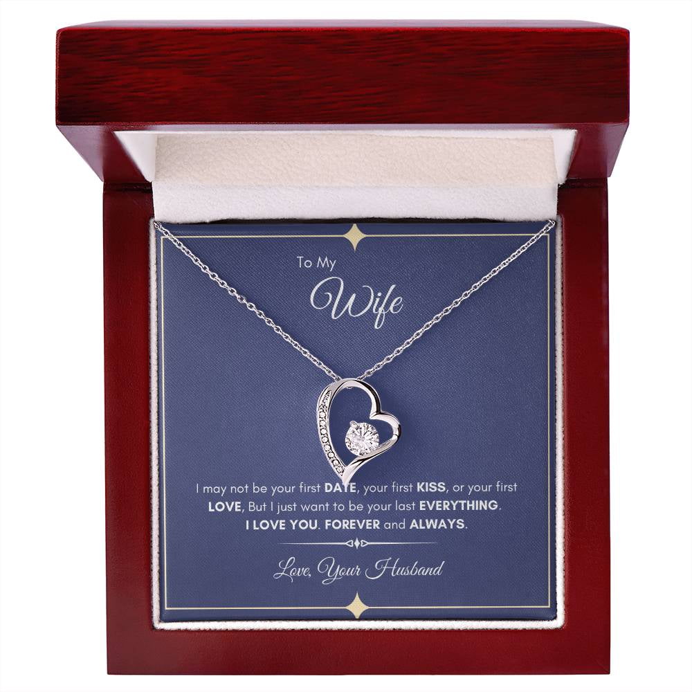 To My Wife Forever and Always, Forever Love Necklace, 14K White Gold or ...