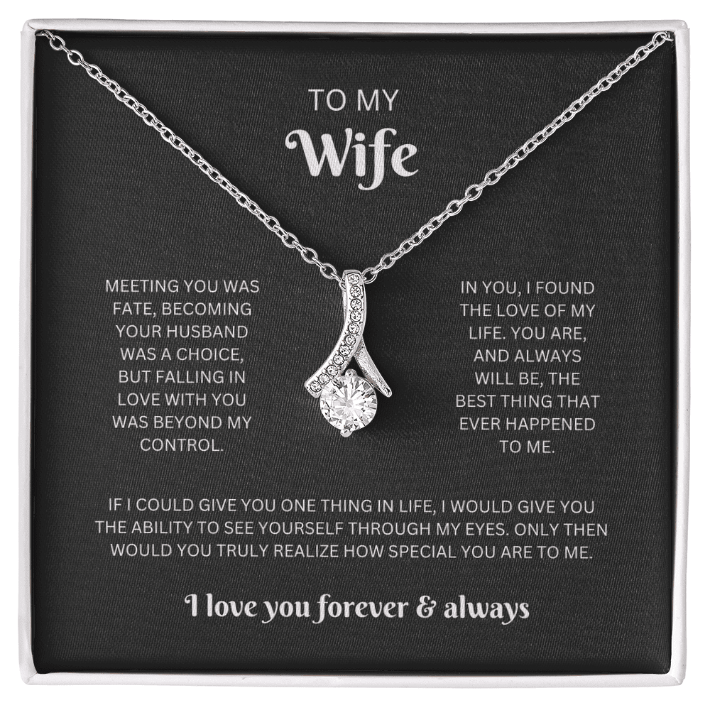 To My Wife Meeting You Was Fate Necklace A Meaningful Necklace Perfect ...