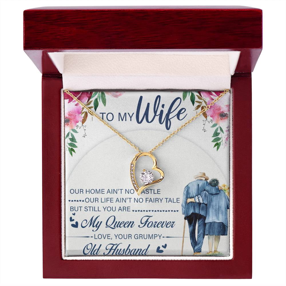 To My Wife Message Card - My Queen Forever - Forever Love Necklace ...