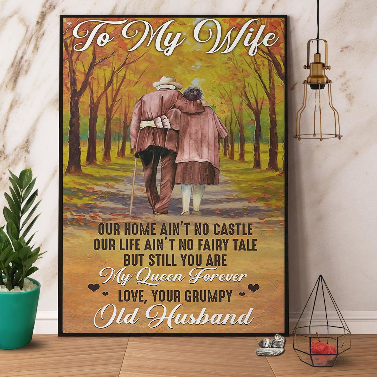 To My Wife Our Home Ain’T No Castlemy Queen Forever Paper Poster No Frame Matte Wall Art Decor ...