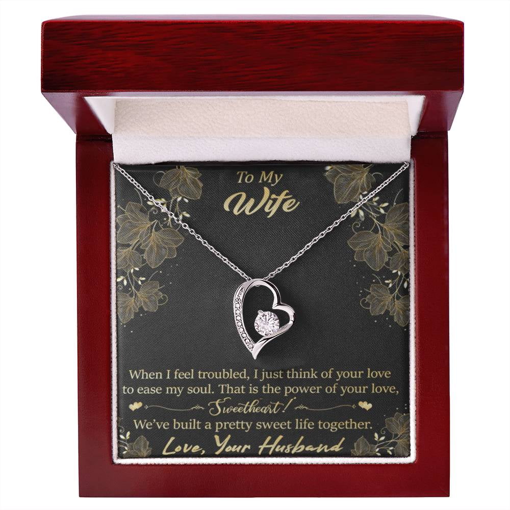 To My Wife - Sweet Life Together, Forever Love Necklace, 14K White Gold ...