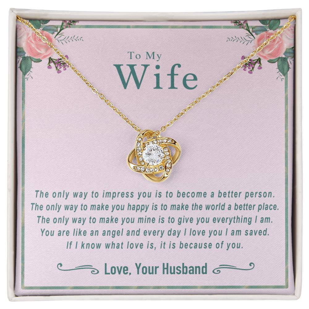 To My - You Are An Angel - Love Knot Necklace - Gift Box Included - 14K ...