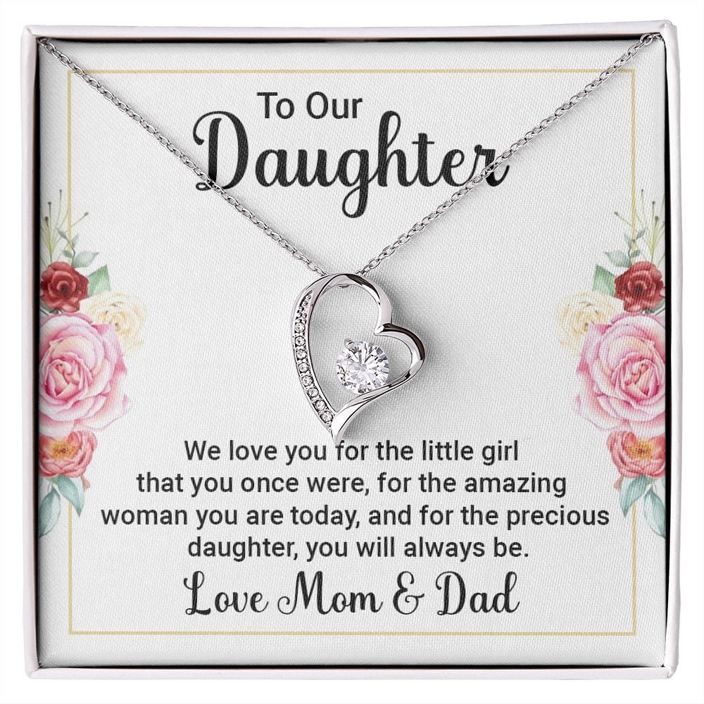 To Our Daughter We Love You Forever Necklace w Message Card - Walmart.com