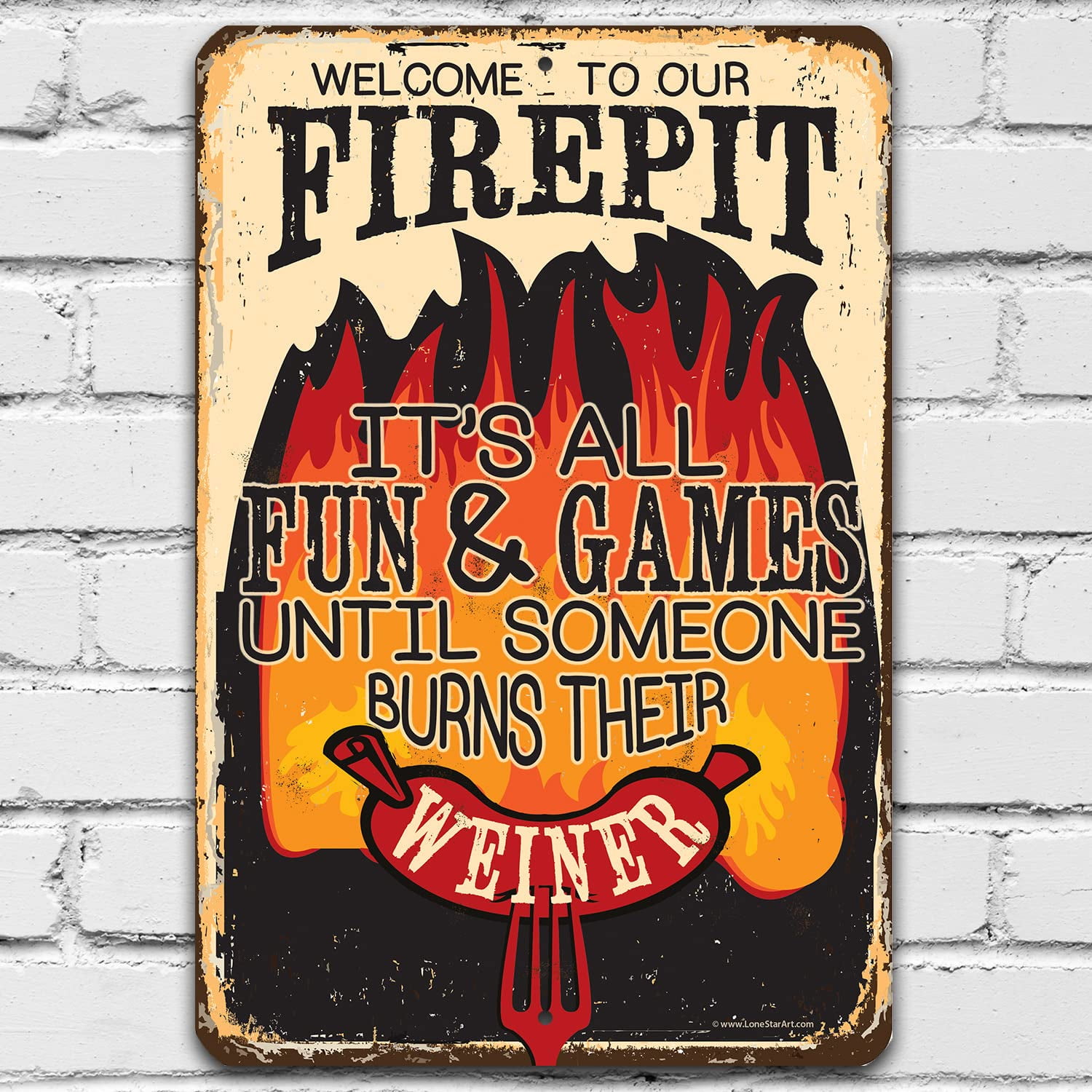 To Our Firepit - It's All Fun and Games - Bbq Grill Signs Outdoor ...