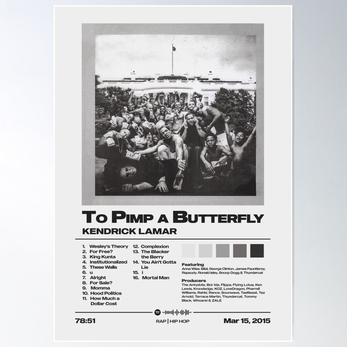 To Pimp A Butterfly By Kendrick Lamar Album Poster Poster Wall Art ...