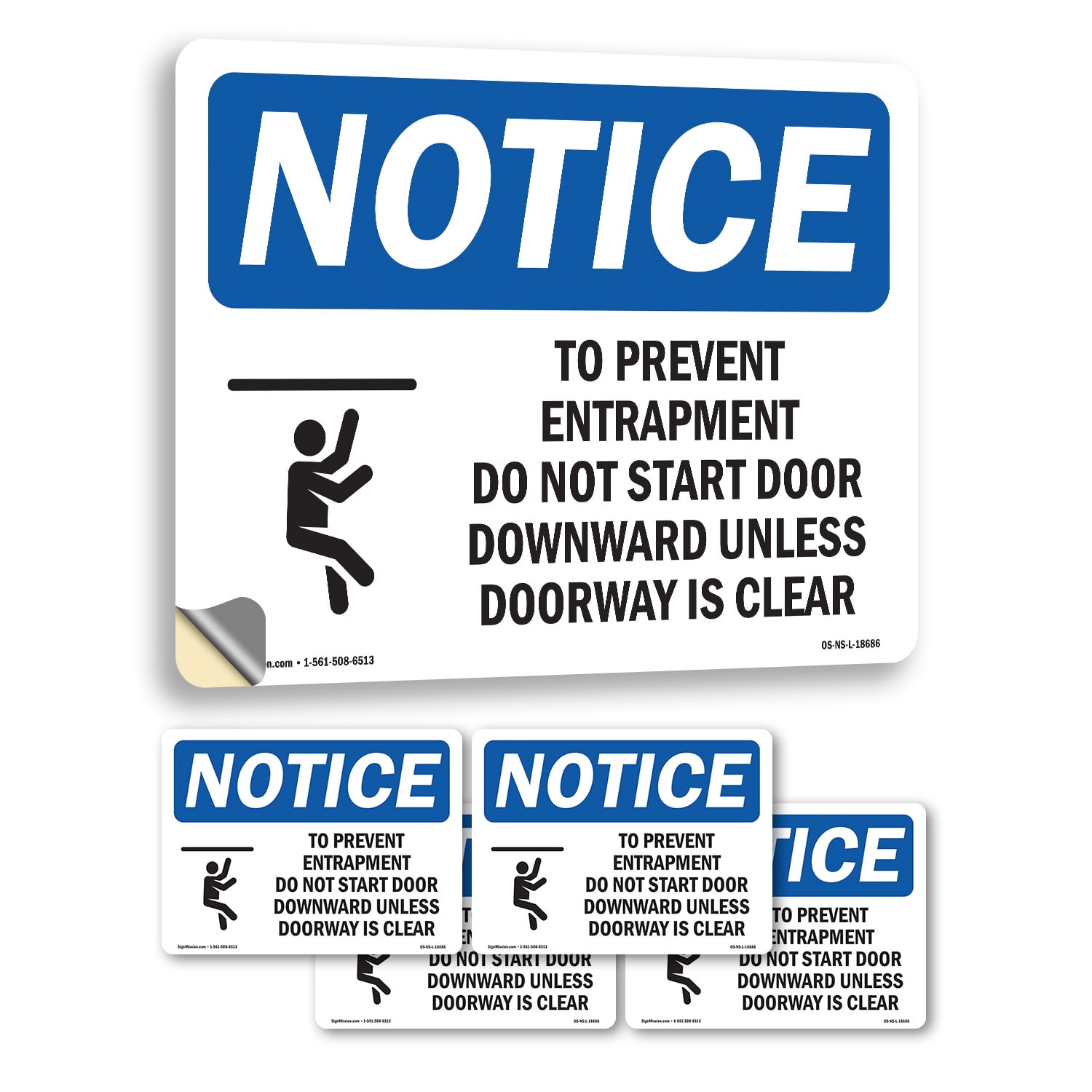 To Prevent Entrapment Do Not With Symbol OSHA Notice Vinyl Decal Label ...