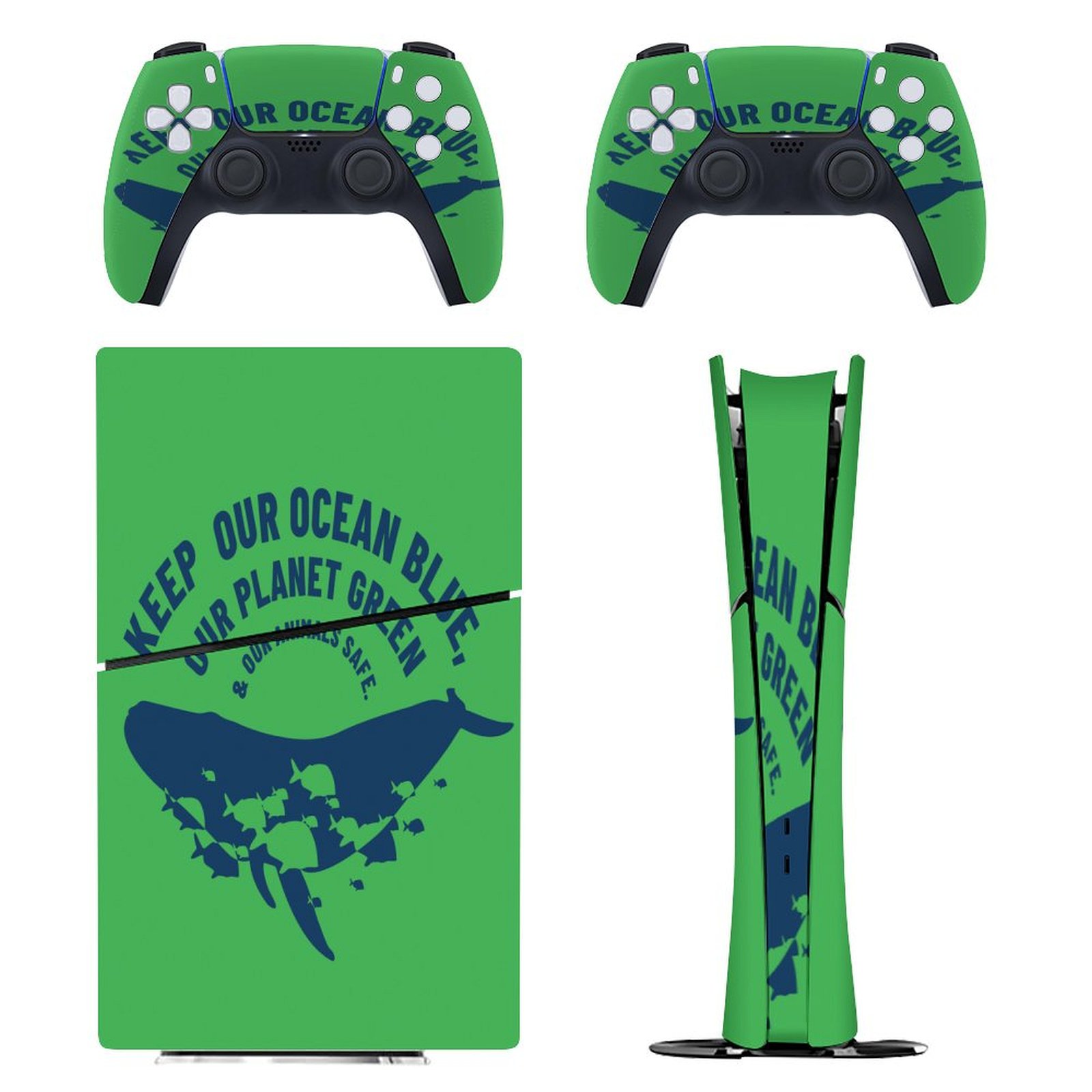 To Protect The Environment Whale Dark Blue PS5/PS5 Slim Digital Disc ...