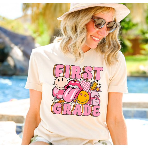 To School Shirt, Hello First Grade Retro Shirt, First Grade Shirt ...