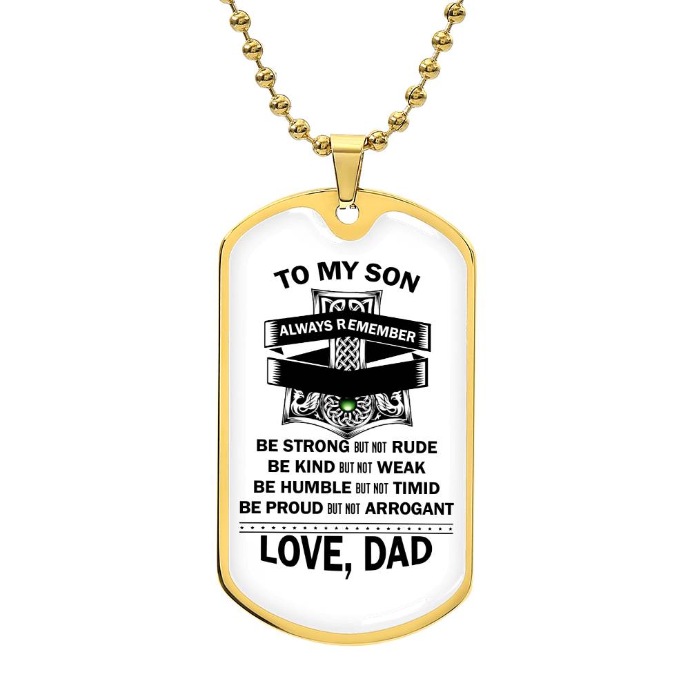 To Son - Be KIND but NOT WEAK - Gift From Dad - Graphic Military Dog ...