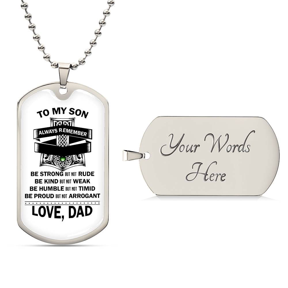 To Son - Be KIND but NOT WEAK - Gift From Dad - Graphic Military Dog ...