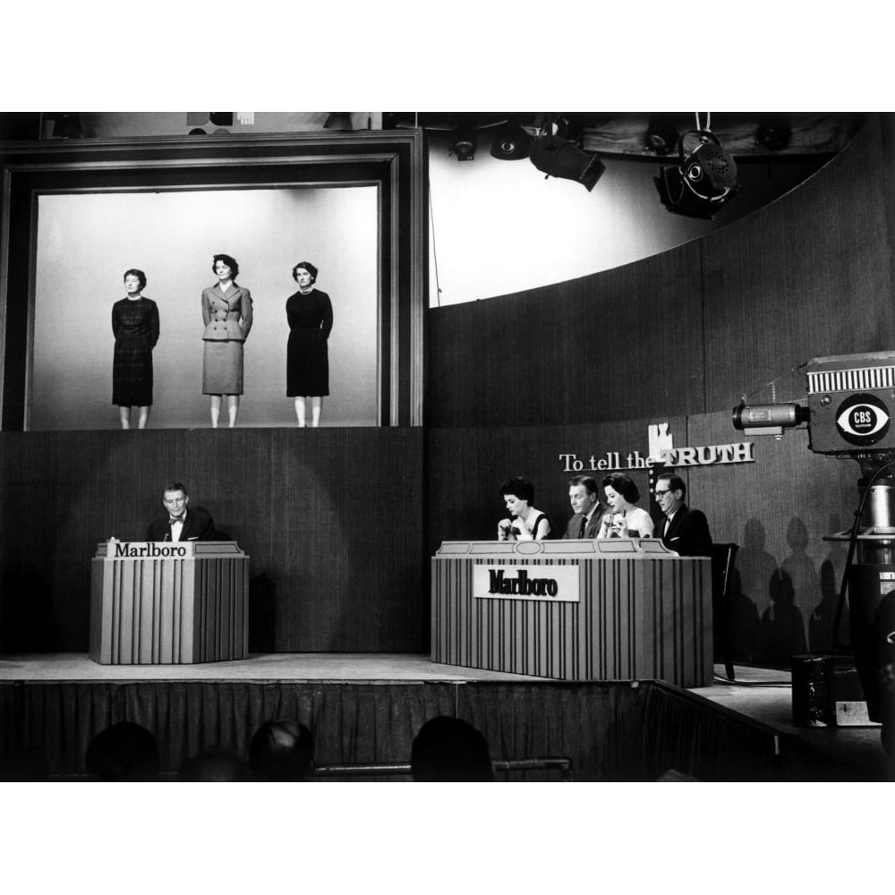To Tell The Truth Host Bud Collyer Panelists Seated From Left: Polly ...