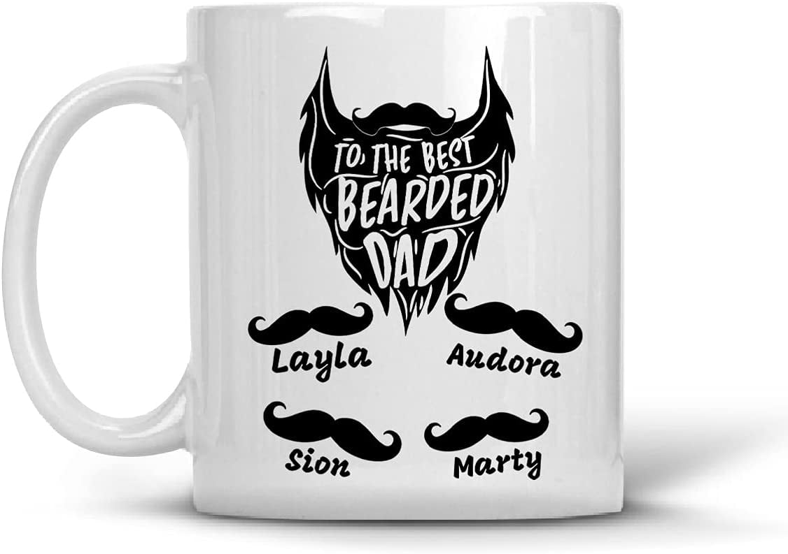 To The Bearded Dad Mug Personalized Mugs Funny Beard Dad Gift For Daddy ...