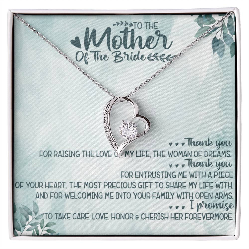 To The Mother Of The Bride Message Card - Forever Love Necklace - 14k ...
