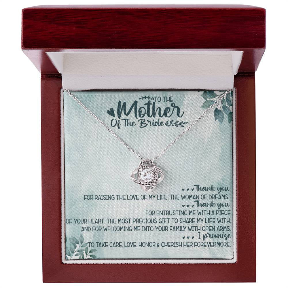 To The Mother Of The Bride Message Card - Love Knot Necklace - 14K ...