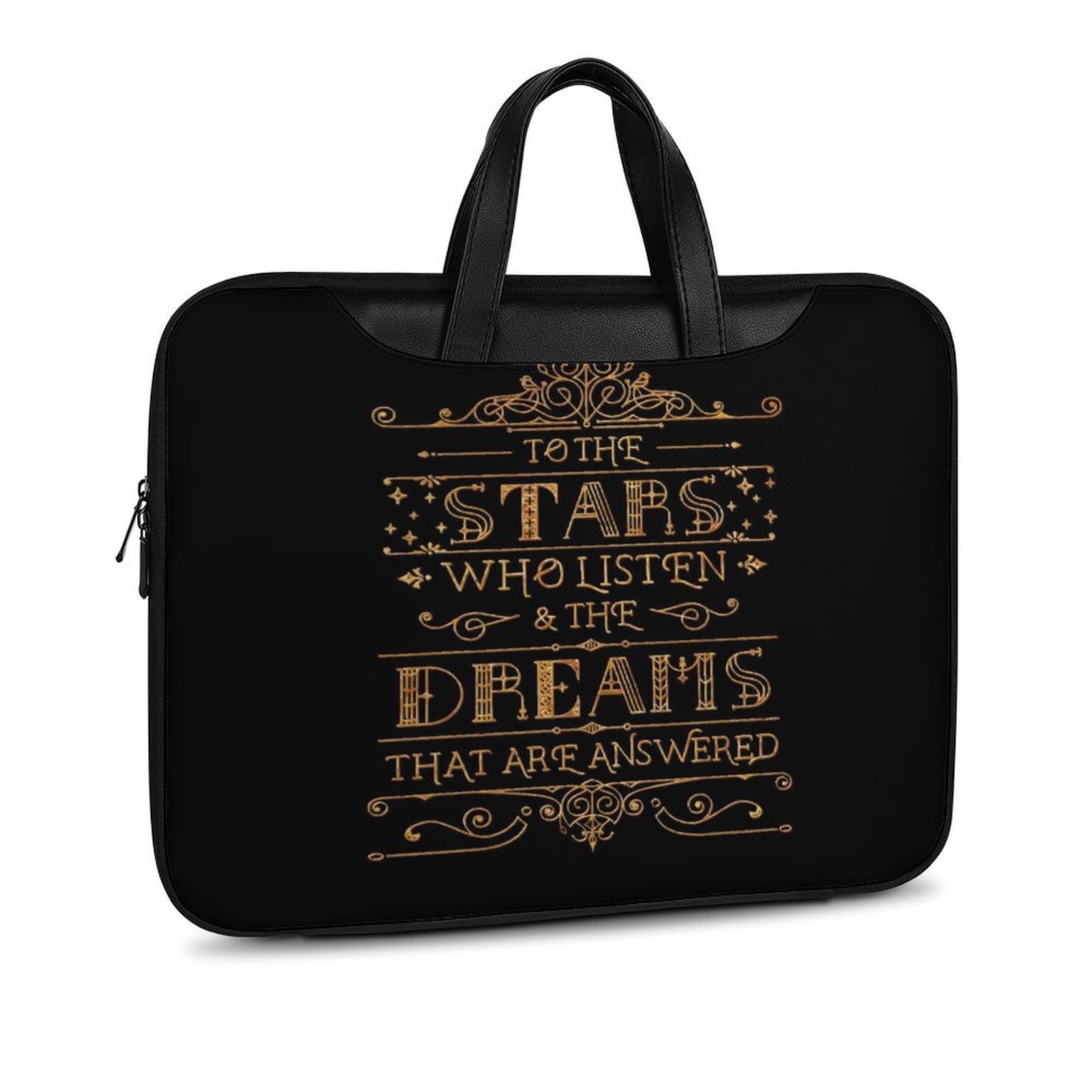 To The Stars Who Listen PU Leather Laptop Bag Women Man Office Notebook ...