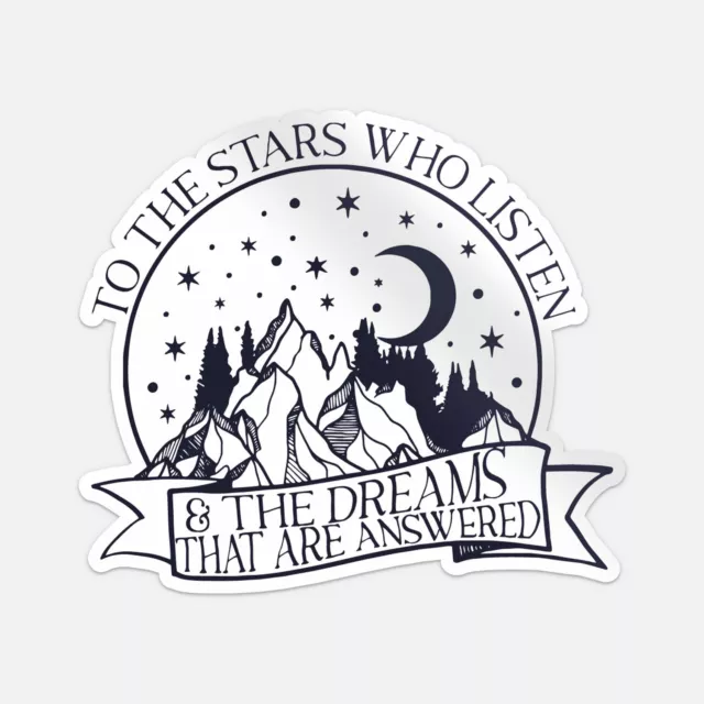 To The Stars Who Listen Rhysand Quote Sticker Phone Decal Water Bottle ...