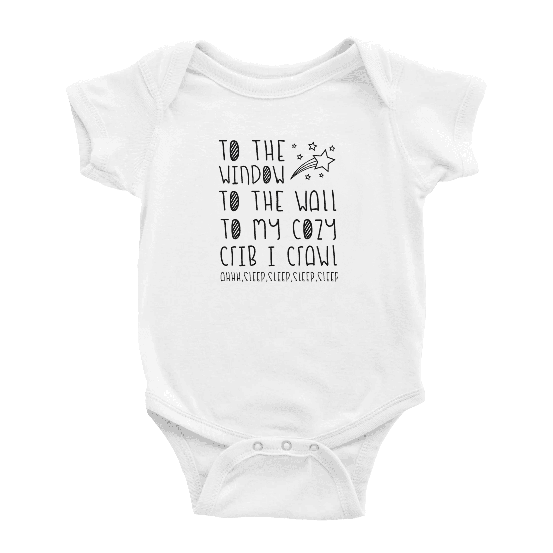 To The Windows ,to The Wall ,to My Cozy Crib I Crawl Cute Baby Bodysuit ...