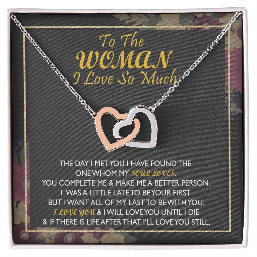 To The Woman I Love - Interlocking Hearts, Interlocking Hearts Necklace ...