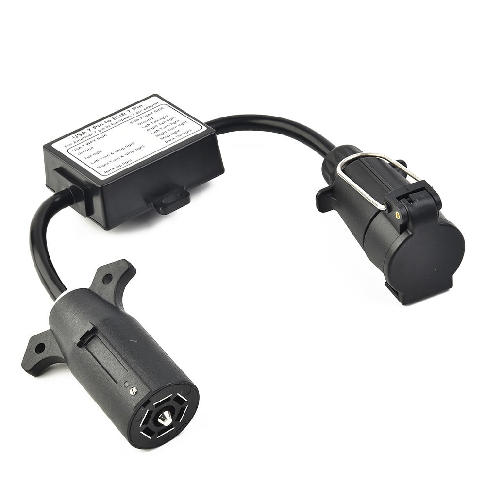 To Trailer Light Converter 7-Way Blade Socket To 7-Pin Round Blade ...