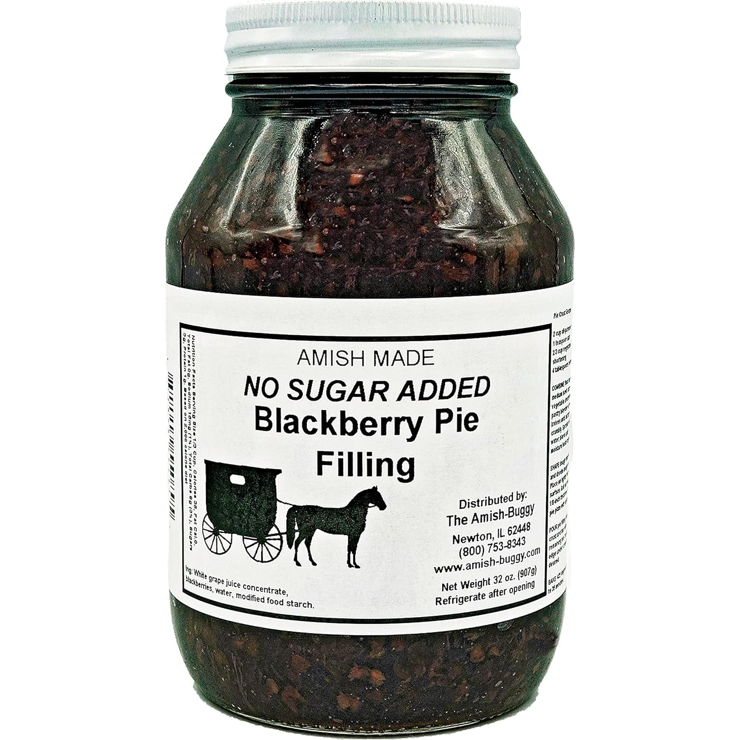 To Use Pie Filling and Topping 32 oz. Jar (No Sugar Added Blackberry 1 ...