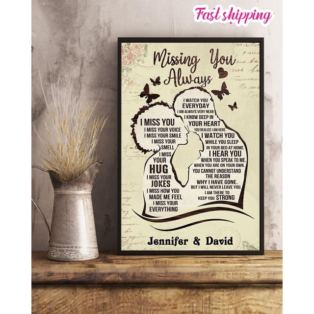 To Wife Missing You Always Custom Name Poster Memorial Personalized ...