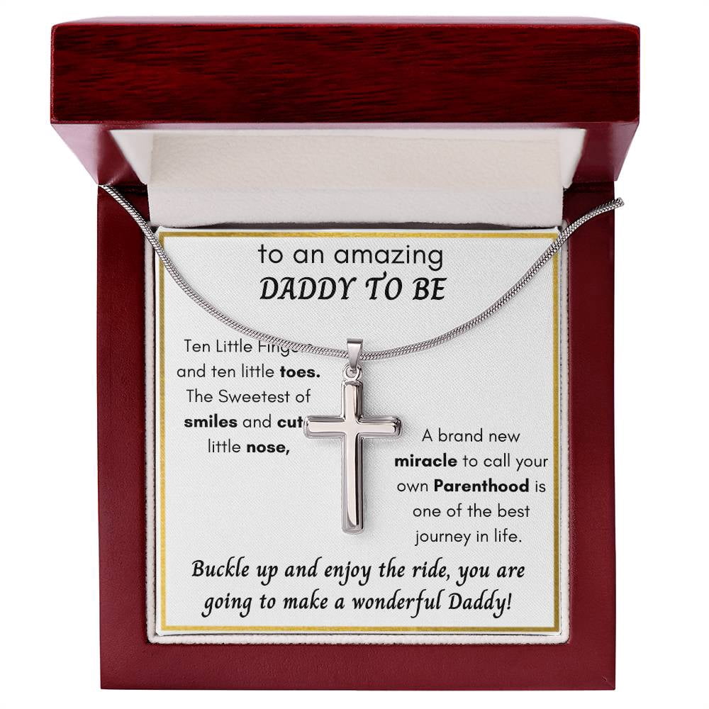 To an amazing daddy to be - New Daddy Gift - Artisan Cross Necklace ...