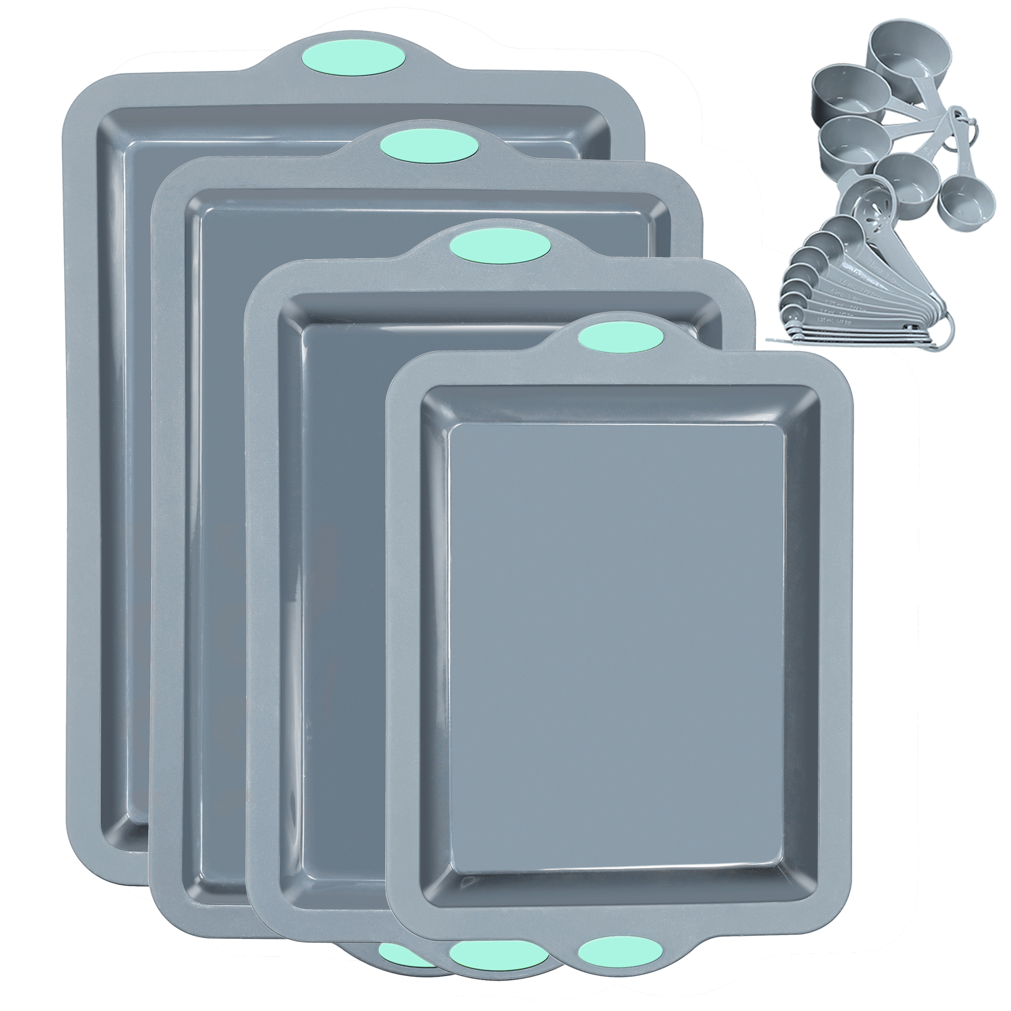 Mainstays Nonstick Cookie Sheet Set, 3 Piece Small, Medium and Large ...