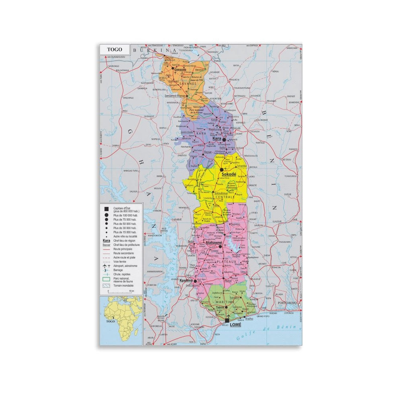 To-go Map Posters Canvas Art Poster and Wall Art Picture Print Modern ...
