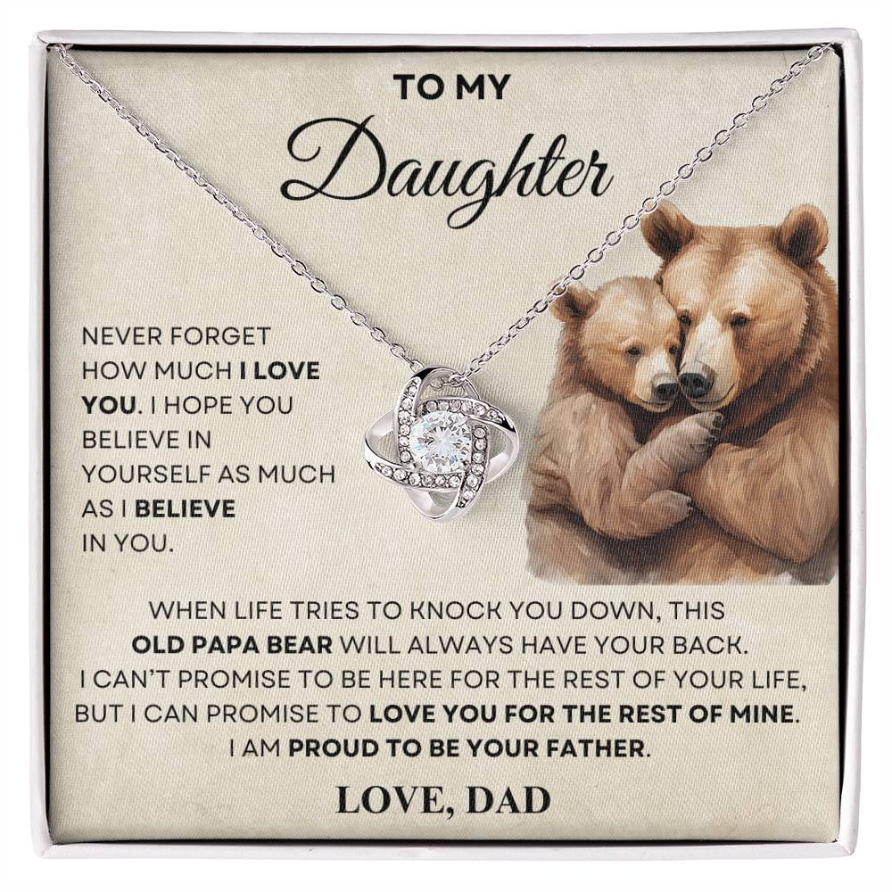 Daughter Love knot Necklace, Gift from Dad - Walmart.com