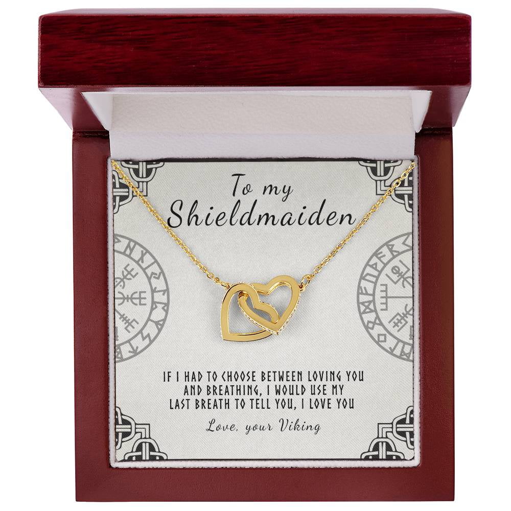 To my Shieldmaiden - I love you, Interlocking Hearts Necklace, 14K ...