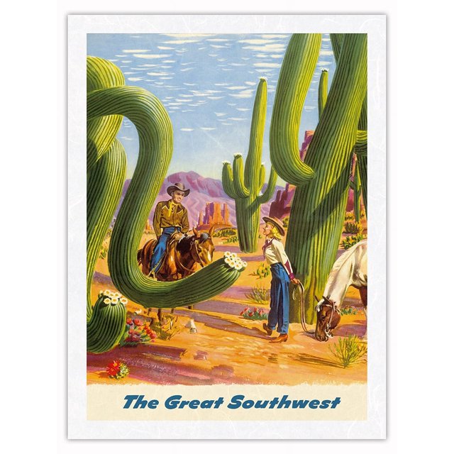 To the Great Southwest - Vintage Travel Poster by Frank Soltesz c.1950s ...