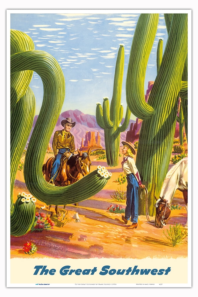 To the Great Southwest - Vintage Travel Poster by Frank Soltesz c.1950s ...