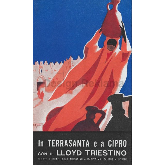 To the Holy Land and Cyprus with the Lloyd Triestino, 1932. Framed ...