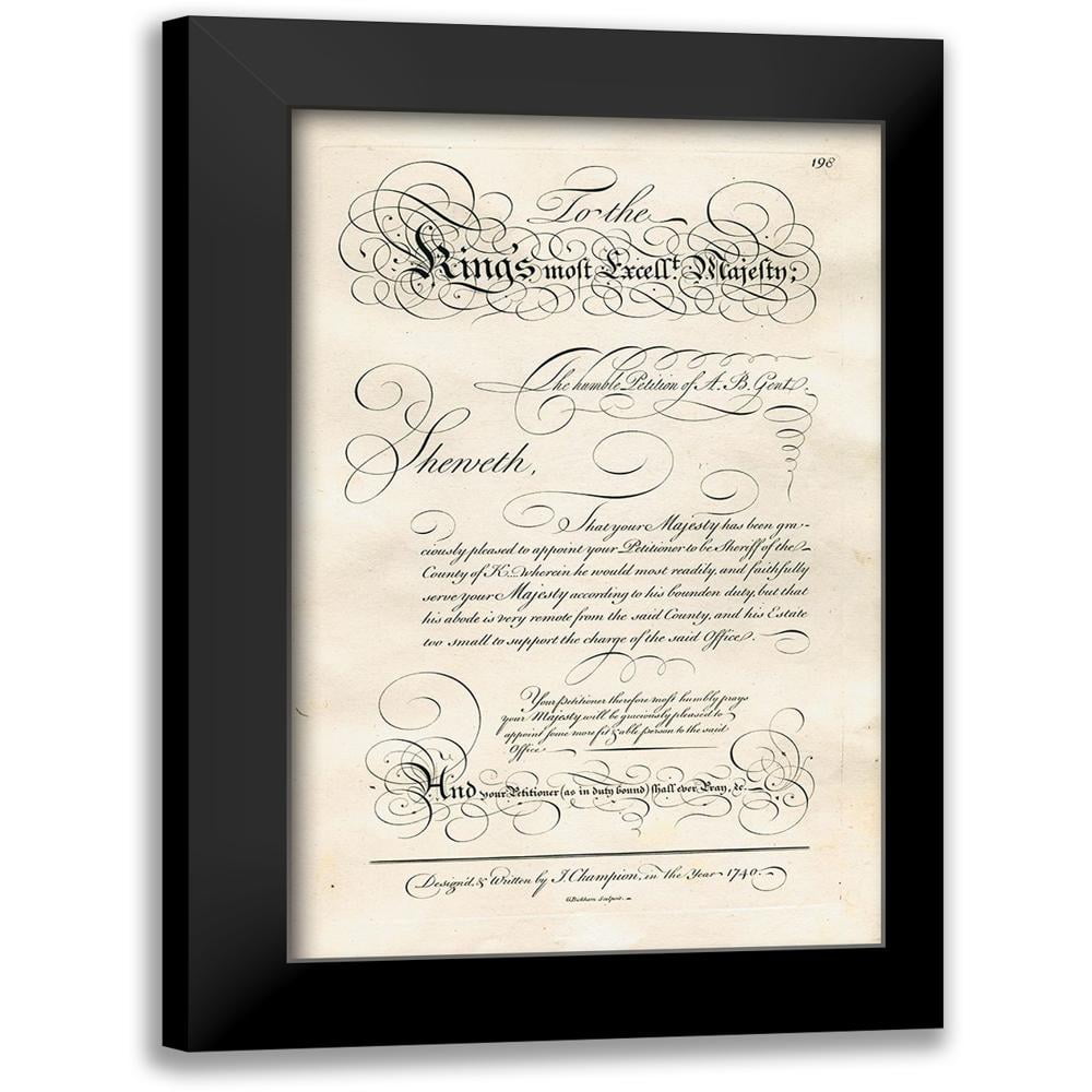 To the Kings Most Excellent Majesty 10x14 Black Modern Framed Museum ...