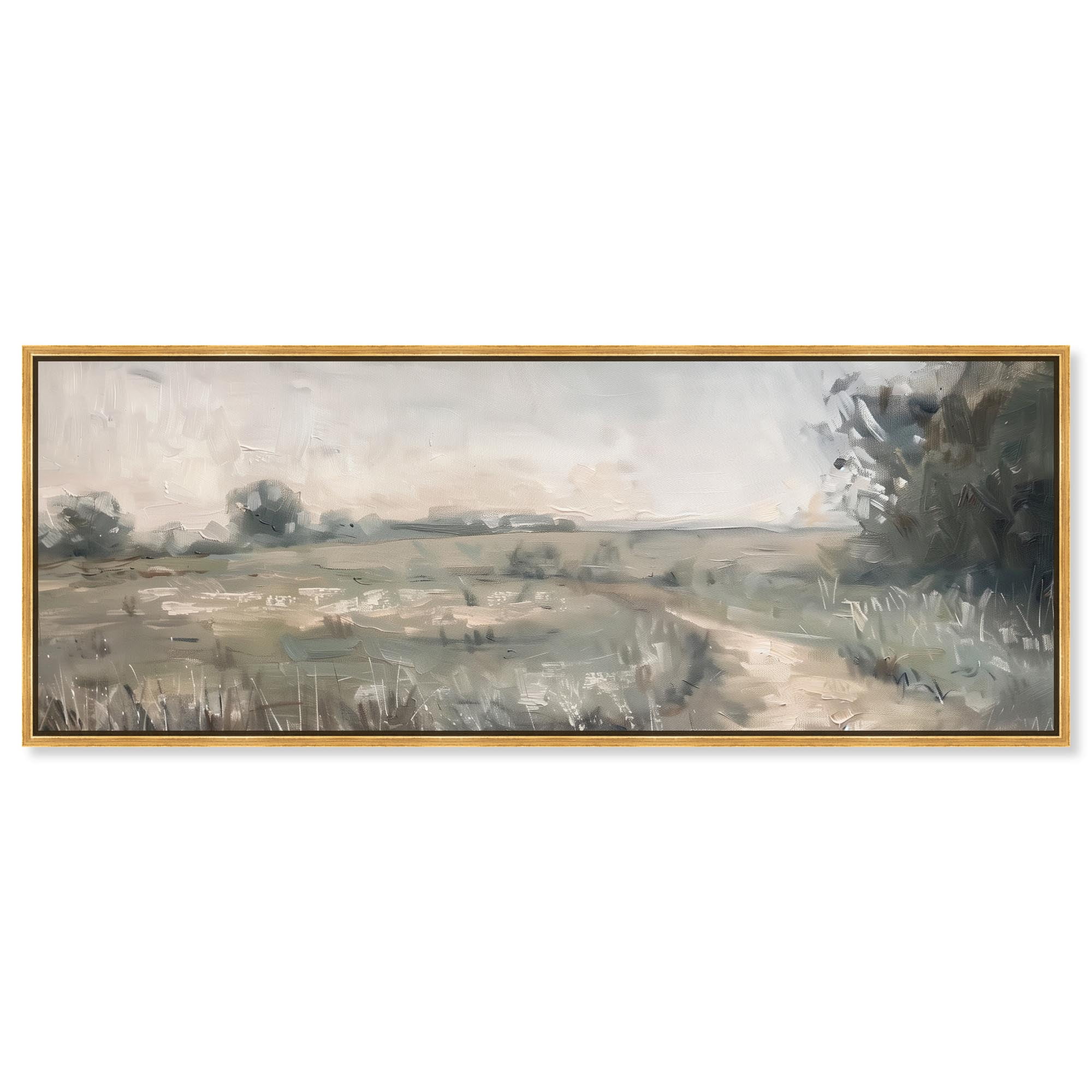 To the Meadow Panoramic Canvas Coastal Art by Art Remedy, Gold Frame ...