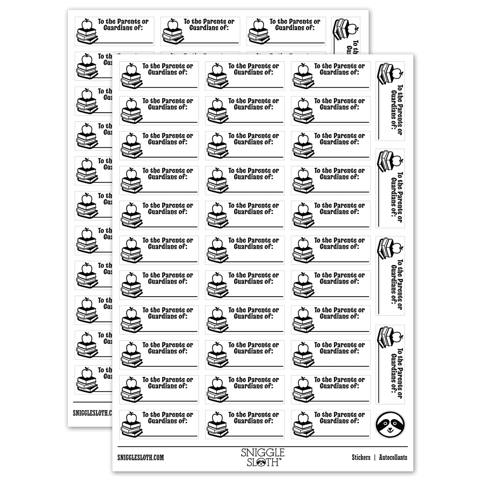 To the Parents or Guardians of Work Teacher Student School Sticker Set ...