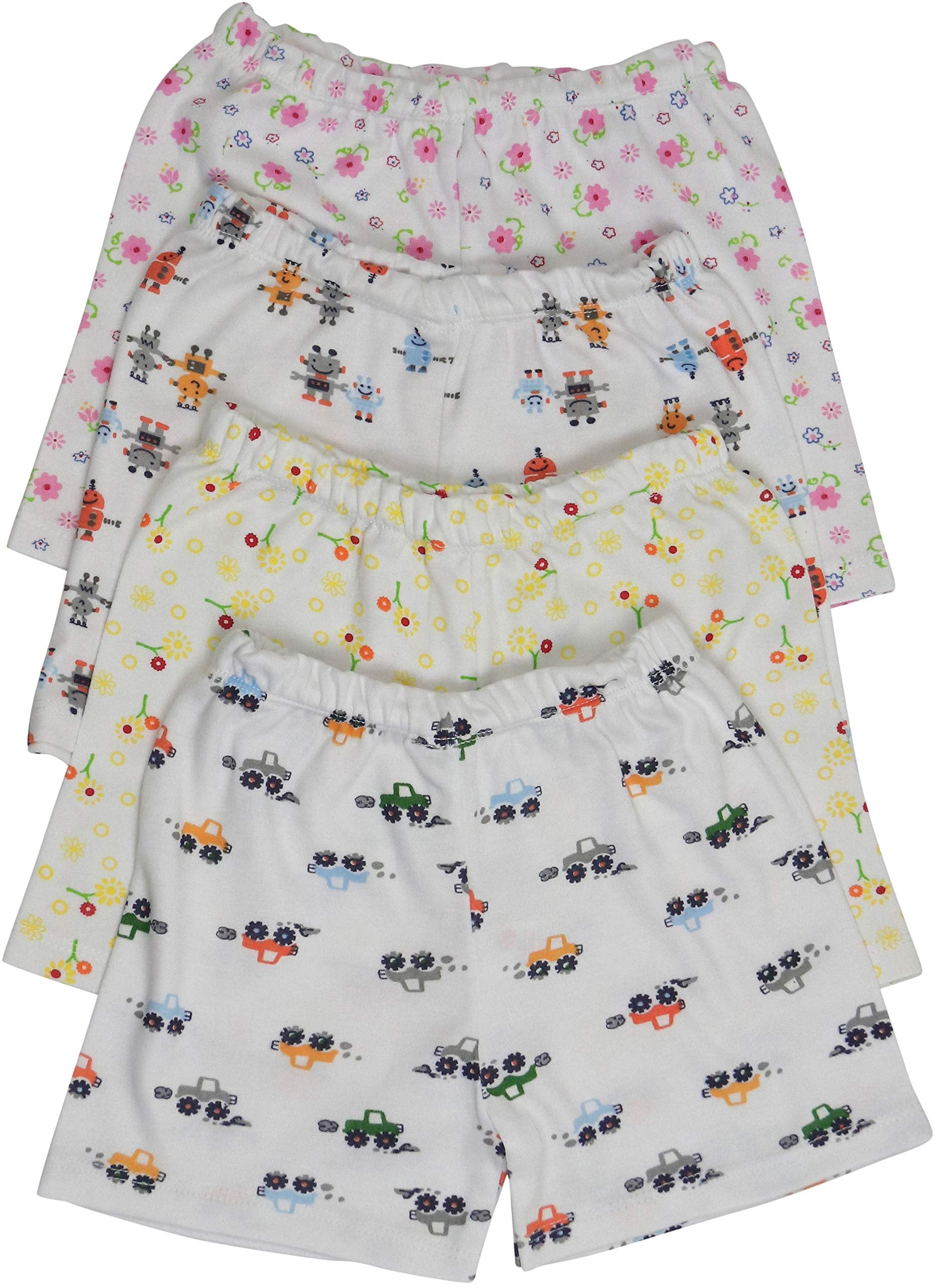 ToBeInStyle Boy's 4-Pack Relaxed Casual Ultra-Soft Cotton Shorts - Cute ...